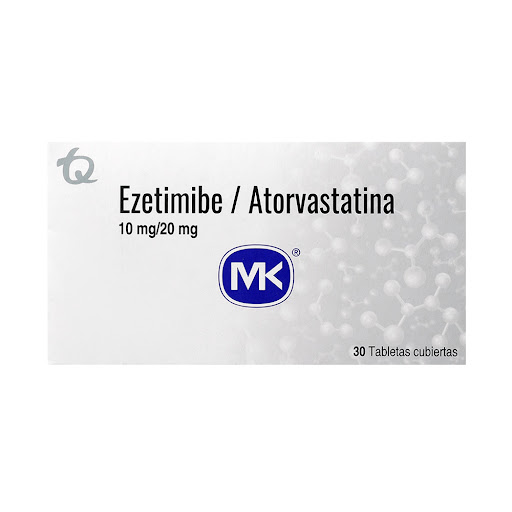 Ezetimibe /Atorvastatina MK 10mg /20mg Caja x 30 Tabletas