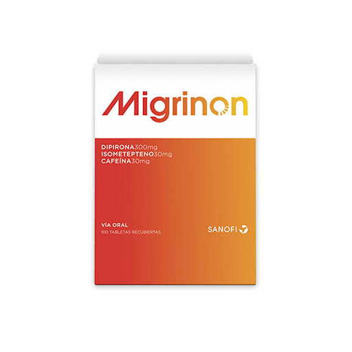 Migrinon Dipirona + Isometepteno + Cafeína 300mg/30mg/30mg Sanofi Caja ...