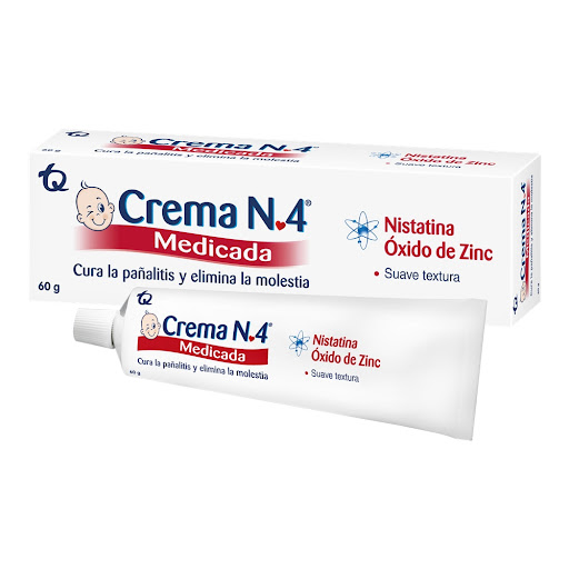 Crema Anti Pañalitis Crema N4 Medicada Con Nistatina x 60 gr