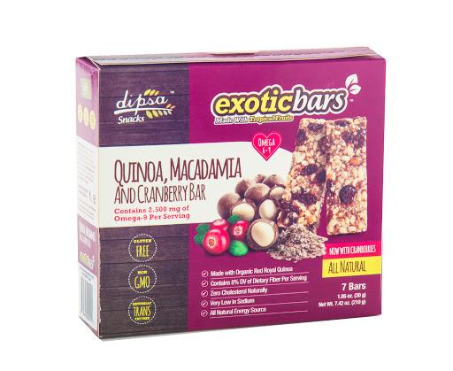 GRANOLA DIPSA FOOD QUÍNOA MACADAMIA RED RAISIN 100% NATURAL CAJA X7U