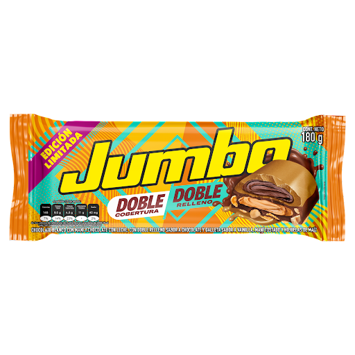 Chocolatina Jumbo Doble Doble Edición Limitada x 180 gr