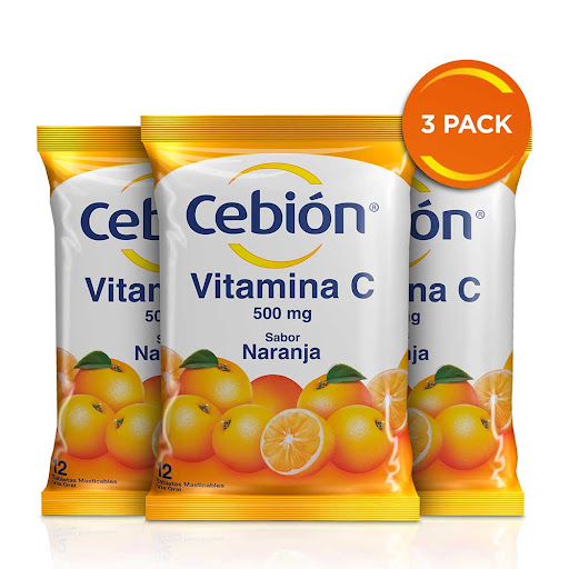 Cebión Vitamina C 500 mg P&g Sabor a Naranja Paquete x 36 Tabletas ...