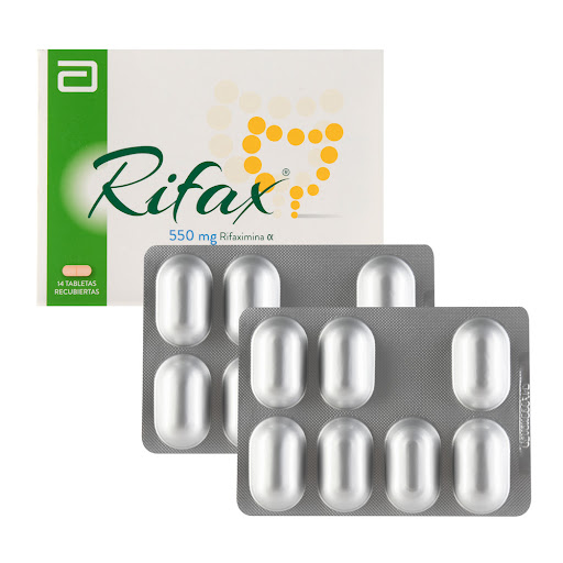 Rifax Rifaximina 550 mg Abbott Caja x 14 Tabletas