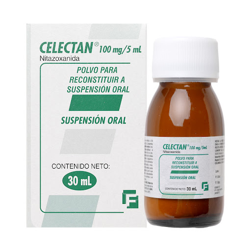 Celectan Nitazoxanida 100mg/5ml Farmacol Suspensión Frasco x 30 ml