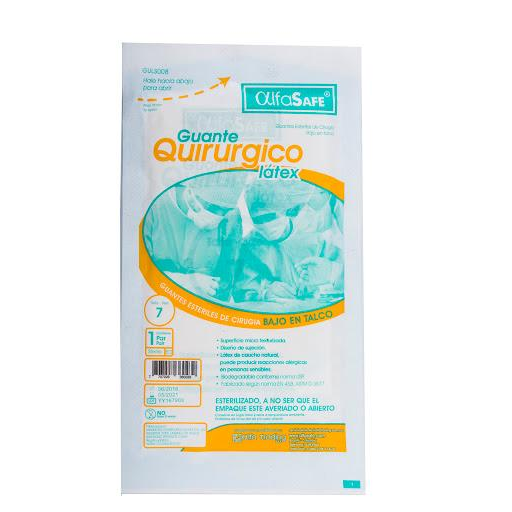 Guante Quirúrgico Latex Alfa Safe x 1 und