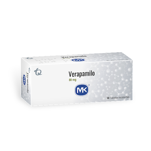 Verapamilo 80 mg MK Caja x 50 Tabletas