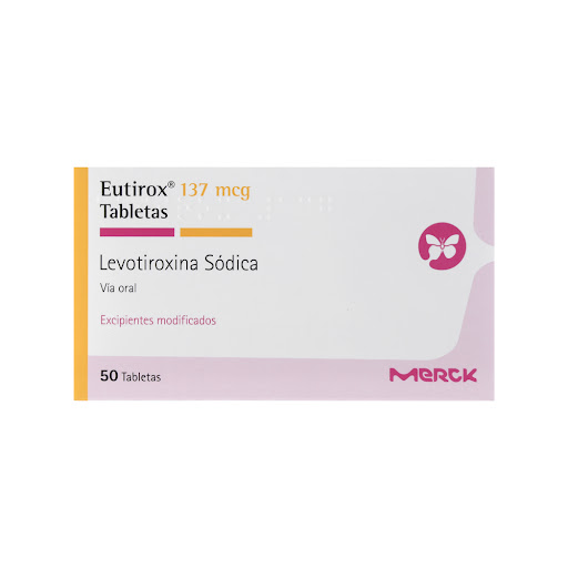 Eutirox Levotiroxina Sódica 137 mcg Merck Caja x 50 Tabletas