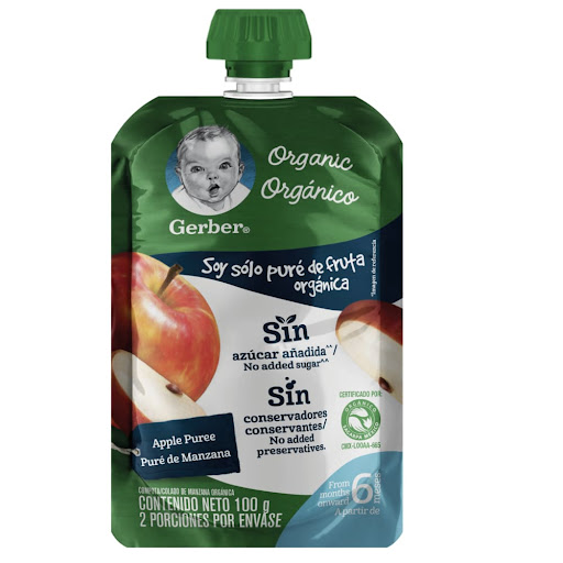 Compota Gerber Organic Pure Manzana x 100 gr