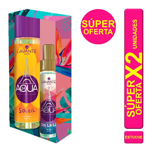 OFERTA COMBO SPLASH LAVANTE AQUA SOLEIL X 265ML + SPLASH OHLALAX55ML