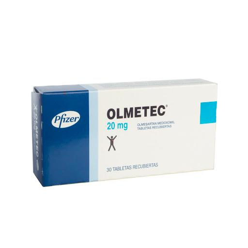 Olmetec Olmesartan 20 mg Pfizer Caja x 30 Tabletas