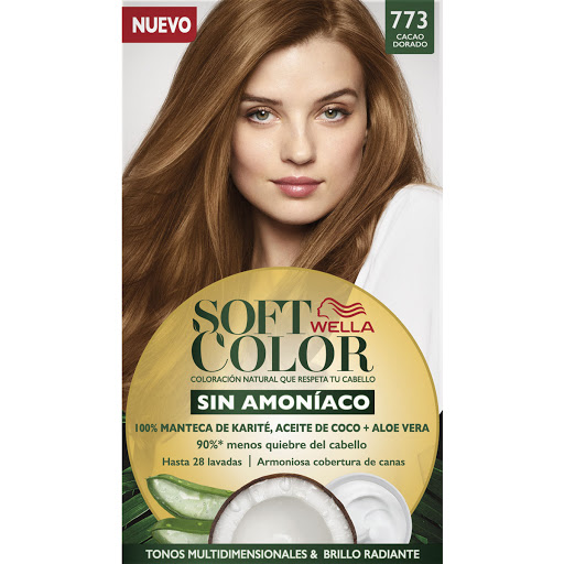Kit Coloracion Tinte Wella Soft Color Cacao Dorado 773