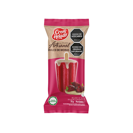 Helado Artesanal Crem Helado Dulce de Moras Leche Condensada x 70 gr