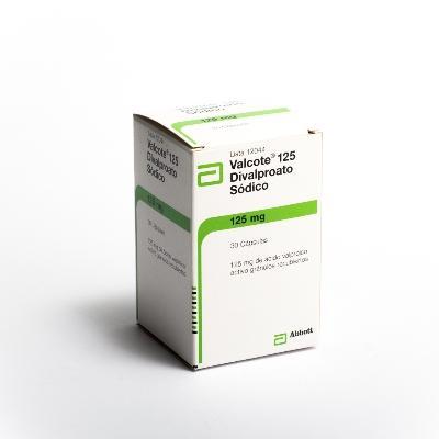 Valcote 125mg Tableta Caja x30tab. Abbott Divalproato Sódico