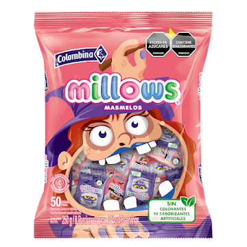 MASMELOS MILLOWS COLOMBINA X 50UND Halloween18