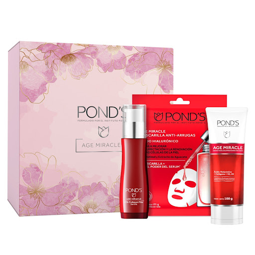 Espuma Facial Ponds Age Miracle x 100 ml + Mascarilla + Serum Ojos x 30 ml