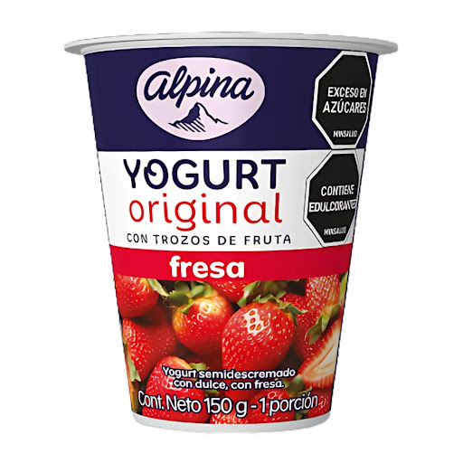 Yogurt Alpina Original Trozos De Fruta Fresa x 150 gr