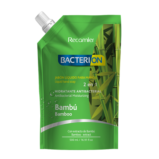 Jabón Líquido Bacterion Recamier 2 En 1 Bambu x 500 ml