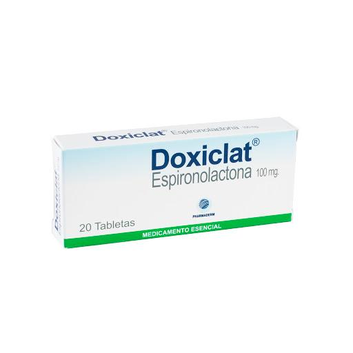 Doxiclat Espironolactona 100 mg Pharmaderm Caja x 20 Tabletas