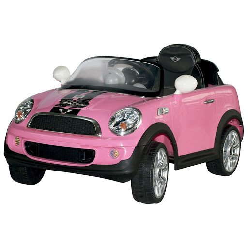 Solo Online Carro Electrico Mini Cooper Rosado Con Control Remoto