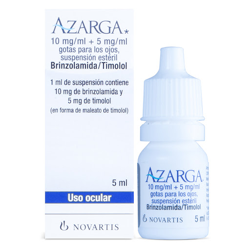 Azarga Brinzolamida + Timolol 10mg/5mg Novartis Frasco x 5 ml