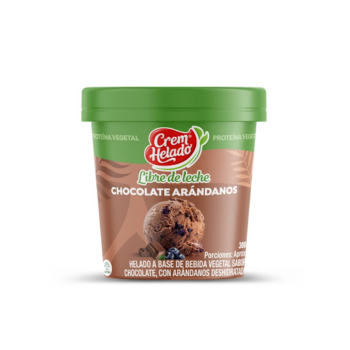 Helado Crem Helado Libre de Leche Sabor Chocolate Vaso x 300 gr