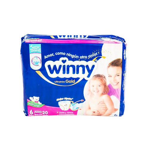 //Pañales Winny Ultratrim Gold Etapa 6 X20Und.