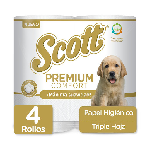 Papel Higiénico Scott Premium Comfort x 4 Rollos