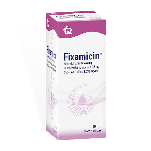 Fixamicin 5+0.5+1.538mg Got. Fco. x15ml. TQ Neomicina Hidrocortisona
