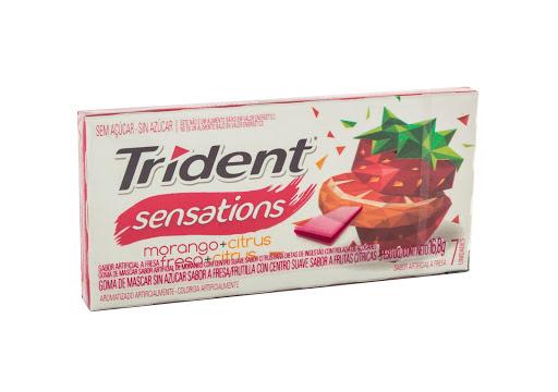 GOMA DE MASCAR TRIDENT SENSATIONS FRESA CITRUS X7UND.