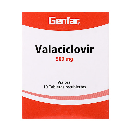 Valaciclovir 500 mg Genfar Caja x 10 Tabletas