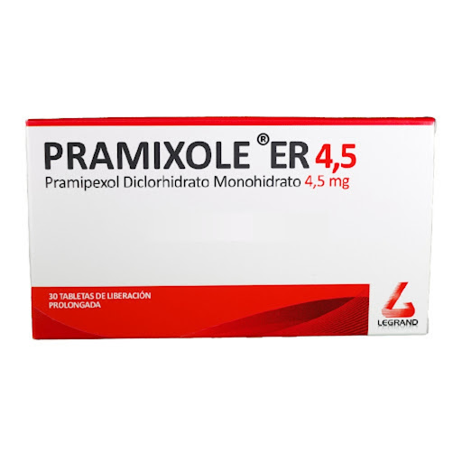 Pramixole Pramipexol 4.5 mg Legrand Caja x 30 Tabletas