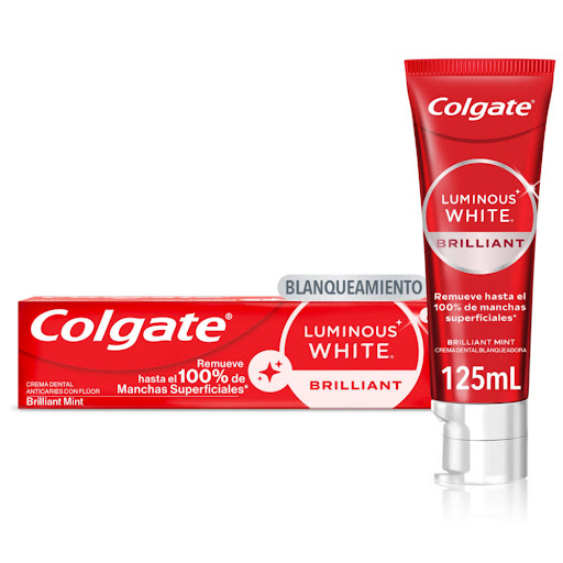 Crema Dental Colgate Blanqueadora Luminous White Brilliant Caja x 125 ml