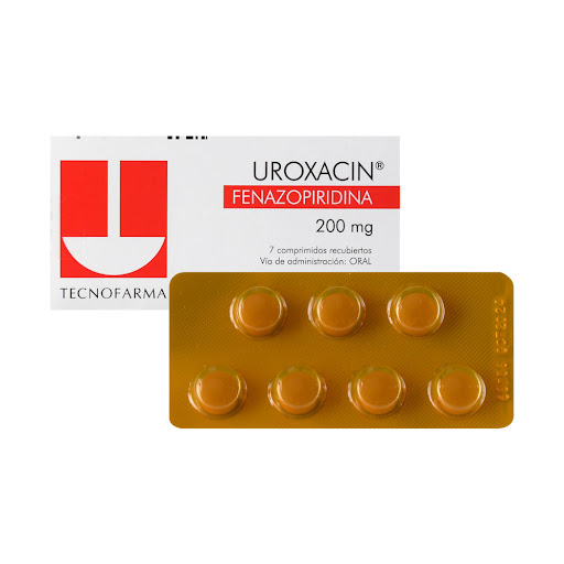 Uroxacin Fenazopiridina 200 mg Tecnofarma Caja x 7 Comprimidos