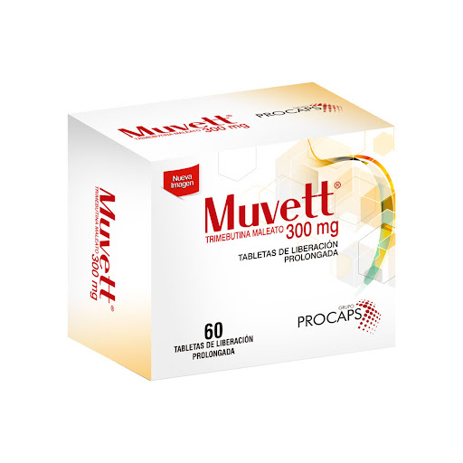 Muvett Trimebutina Maleato 300 mg Procaps Caja x 60 Tabletas
