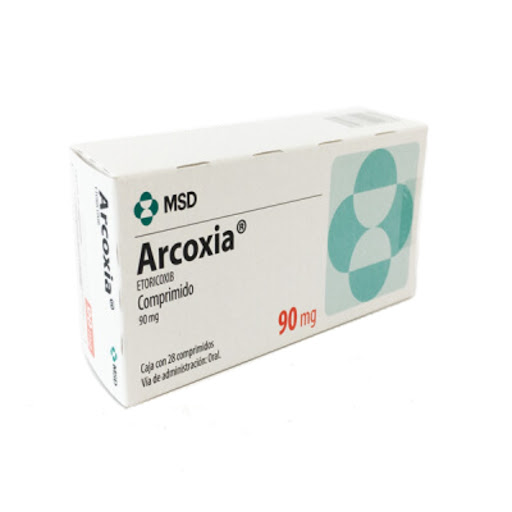 Arcoxia Etoricoxib 90 mg MSD Caja x 14 Tabletas