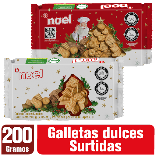 Galleta Noel Navidad Plegadiza Tradicional Surtida Caja x 200 gr
