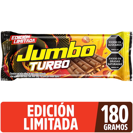 Chocolatina Jumbo Turbo Paquete x 180 gr