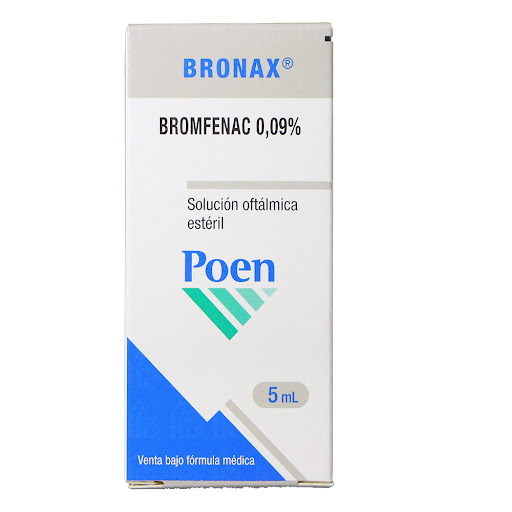 Gotas Bronax Poen Bromfenaco solución oftalmica frasco x5Ml