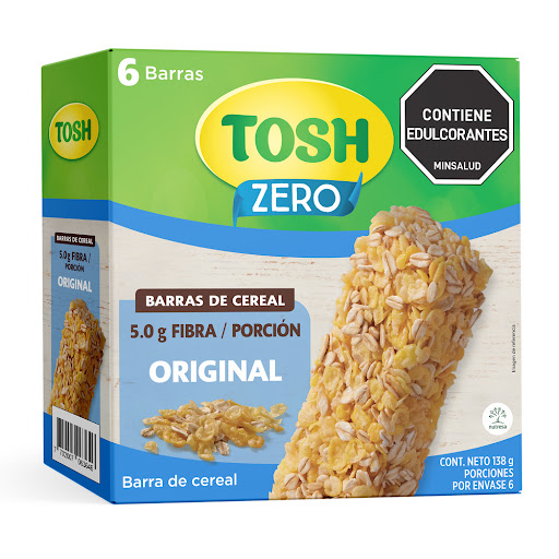 Barra De Cereal Tosh Lyne Sin Azúcar Caja x 6 und