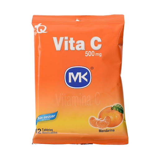 Vita C MK 500 mg Mandarina Sobre x 12 Tabletas