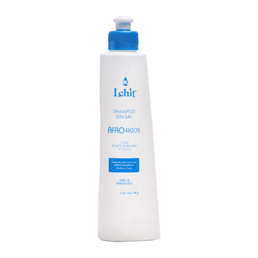 Shampoo Lehit Afrorizos Sin Sal Con Aceite De Ricino Y Coco x 300 ml