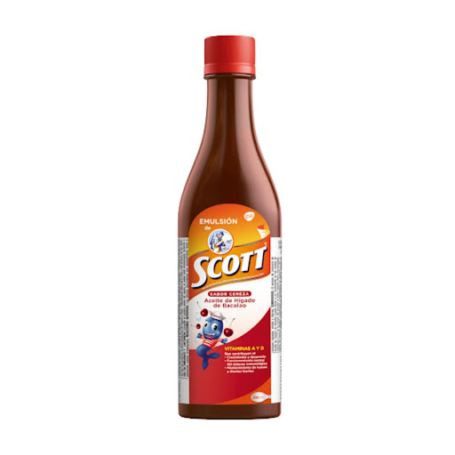 Emulsión de Scott Vitamina A + D3 Haleon Cereza Frasco x 360 ml
