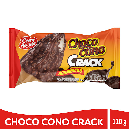 Helado Choco Cono Crack Empaque x 110 gr