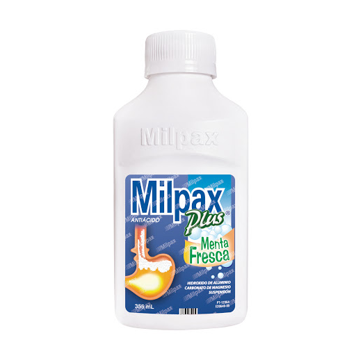 Milpax Plus Menta Hidroxido de Aluminio + Magnesio + Alginato Frasco ...
