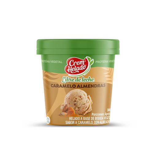 Helado Crem Helado Libre de Leche Sabor Caramelo Vaso x 300 gr