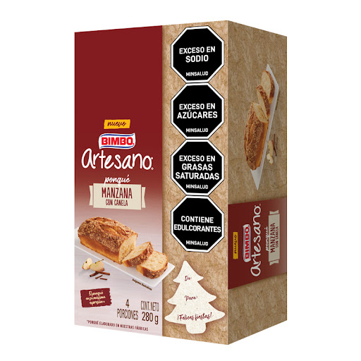 Ponqué Artesano Bimbo Manzana Canela x 280 gr