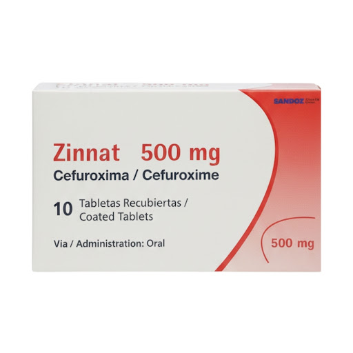 Zinnat Cefuroxima 500 mg Sandoz Caja x 10 Tabletas