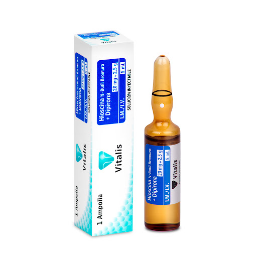 Hioscina + Dipirona 20mg+2.5g/5ml VItalis Caja x 1 Ampolla