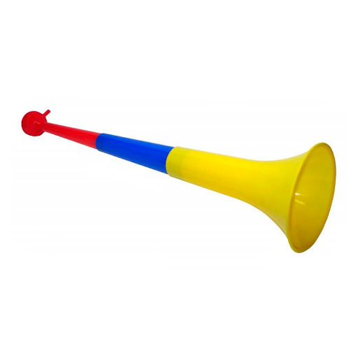 VUVUZELA PEQUEÑA TRICOLOR PLEGABLE MUNDIAL 2018 X1UND (I&O)